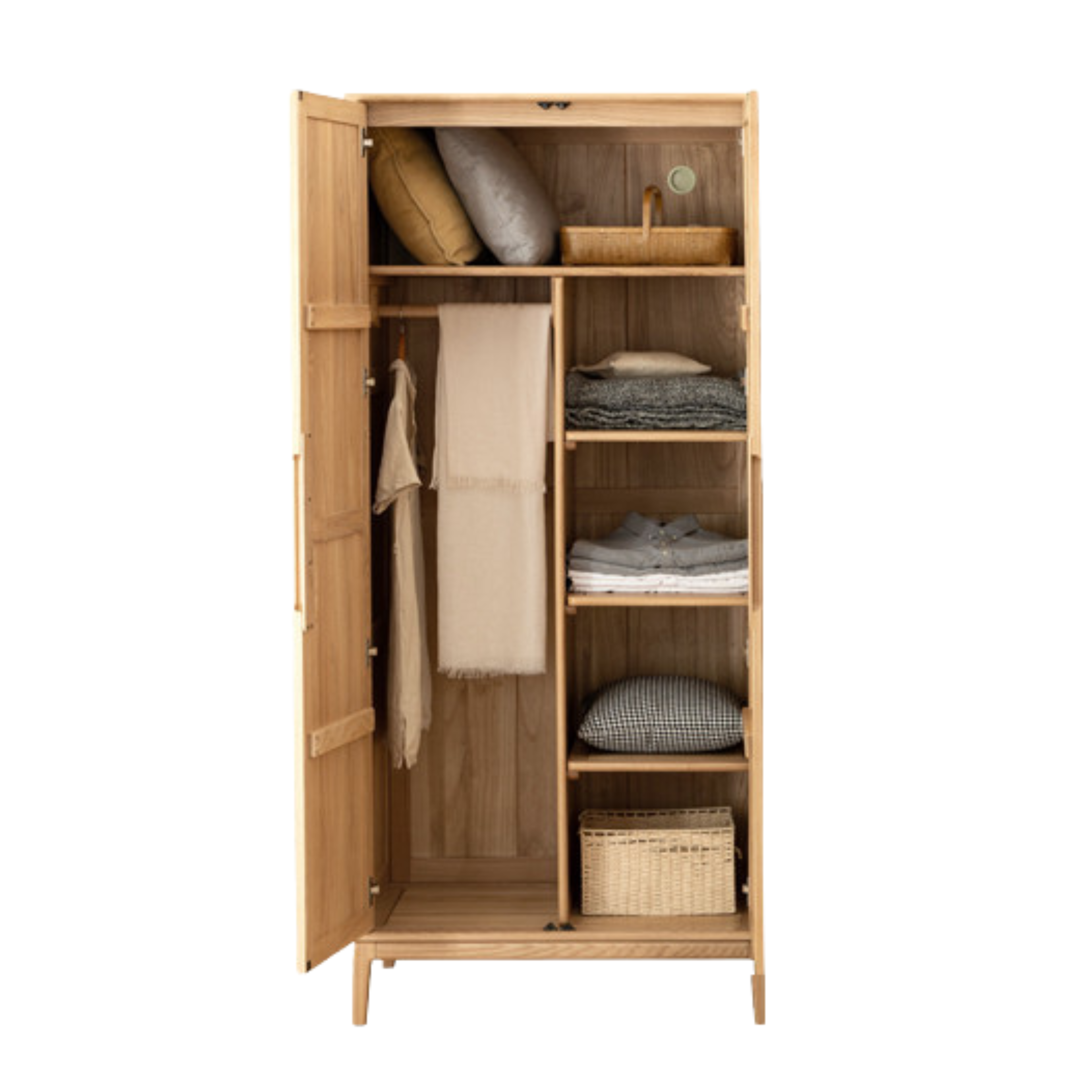Ash solid wood wardrobe