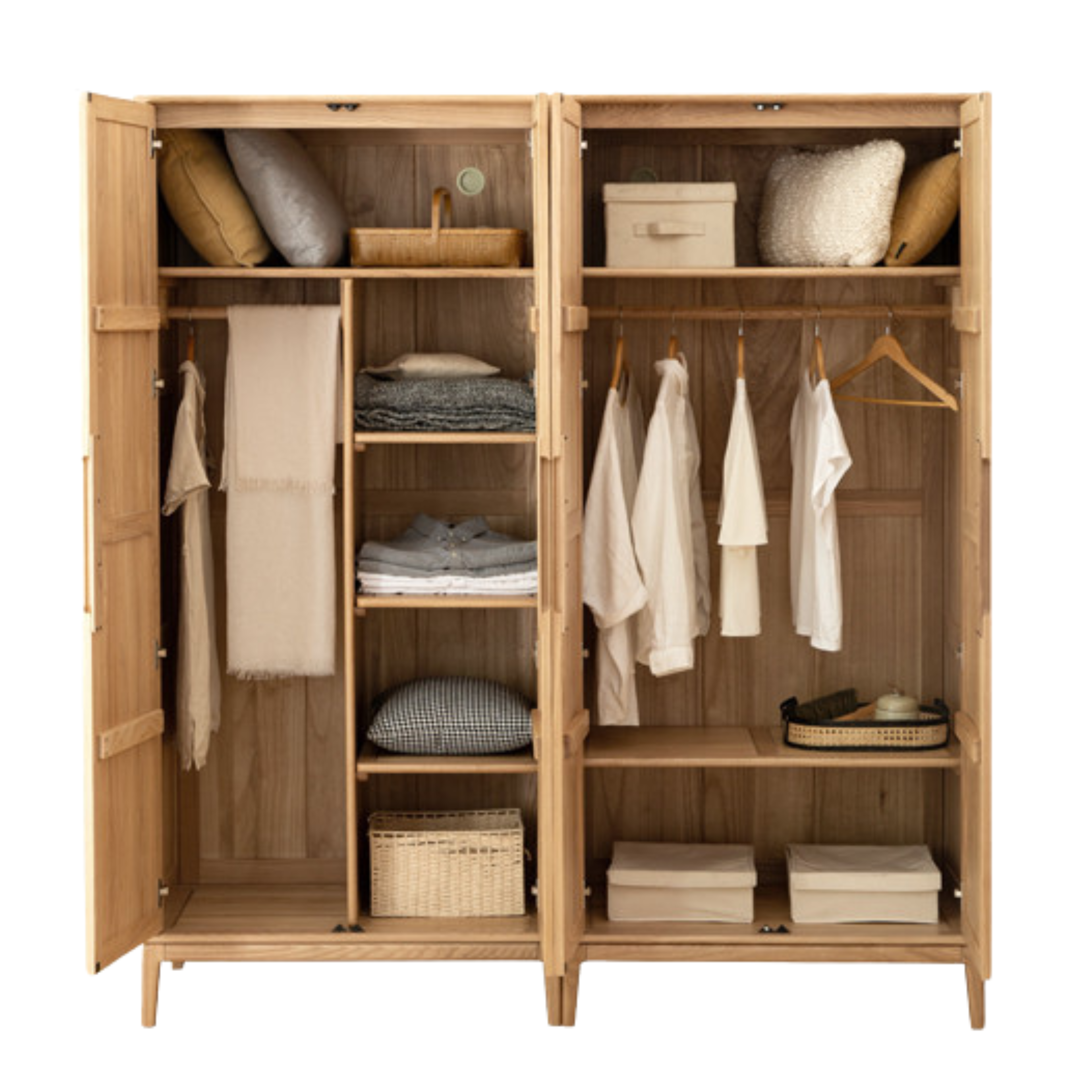 Ash solid wood wardrobe