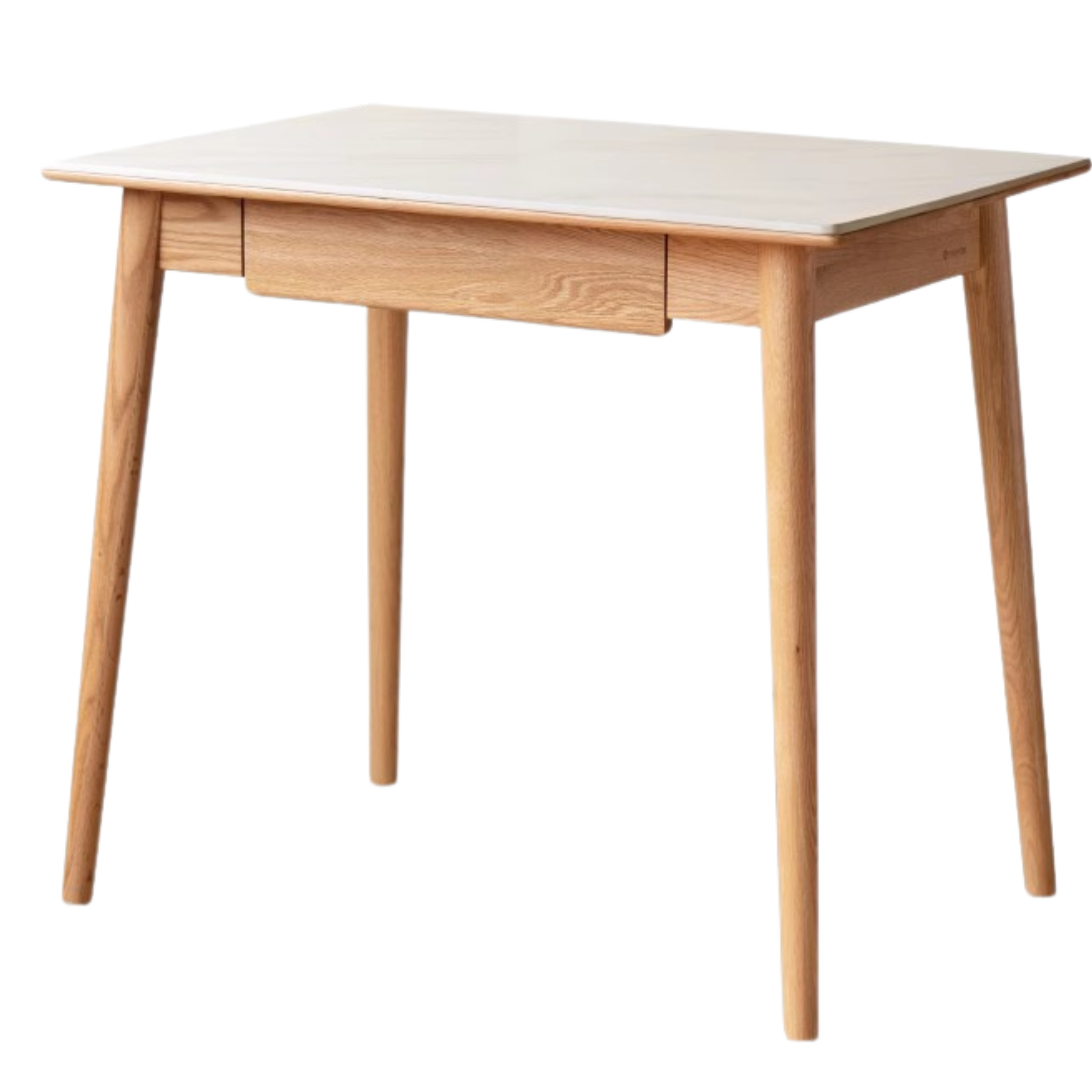 Oak solid wood Office desk spindle-shaped slanted legs: