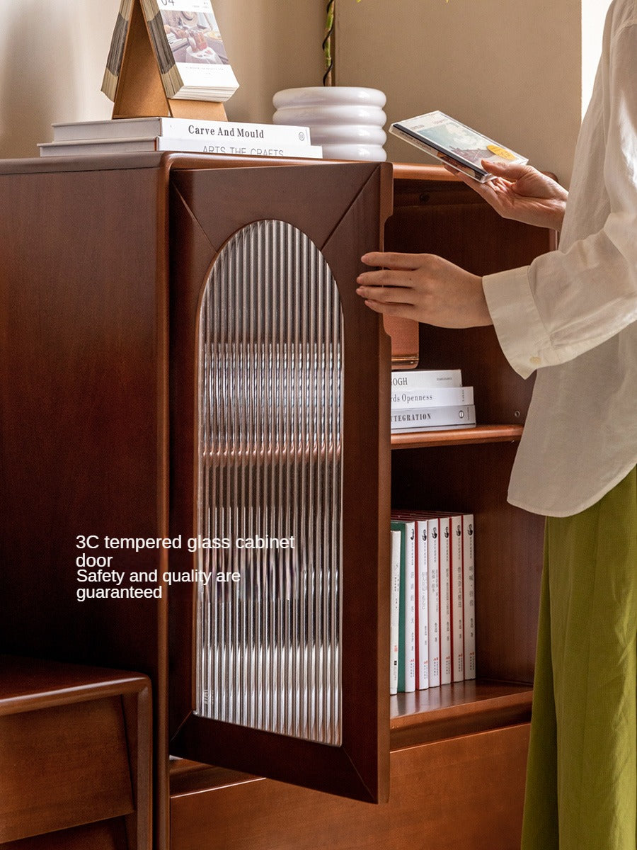 Poplar solid wood Side cabinet-
