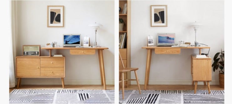 Oak solid wood Telescopic office desk )