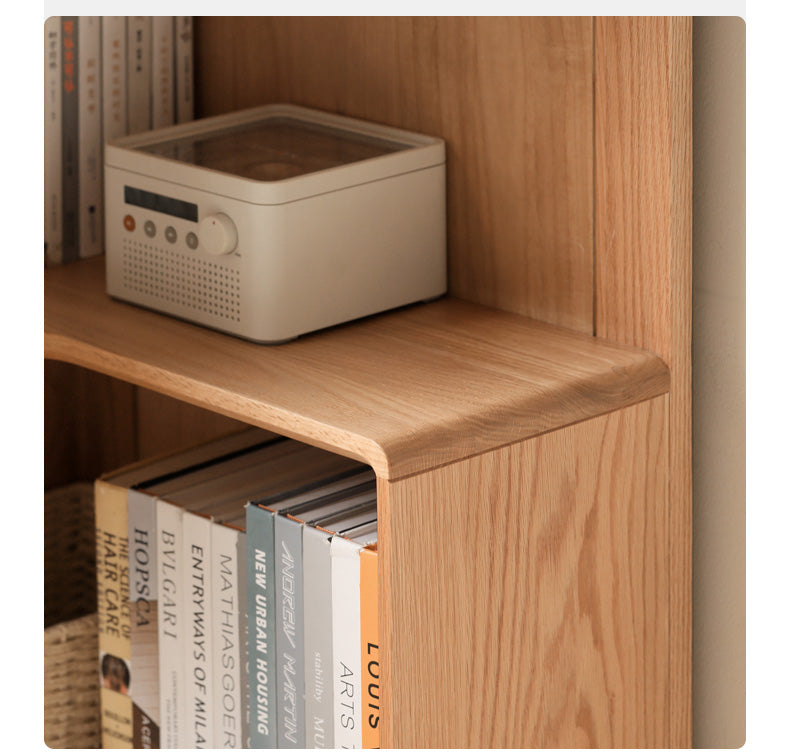 Oak Solid Wood corner bookcase: