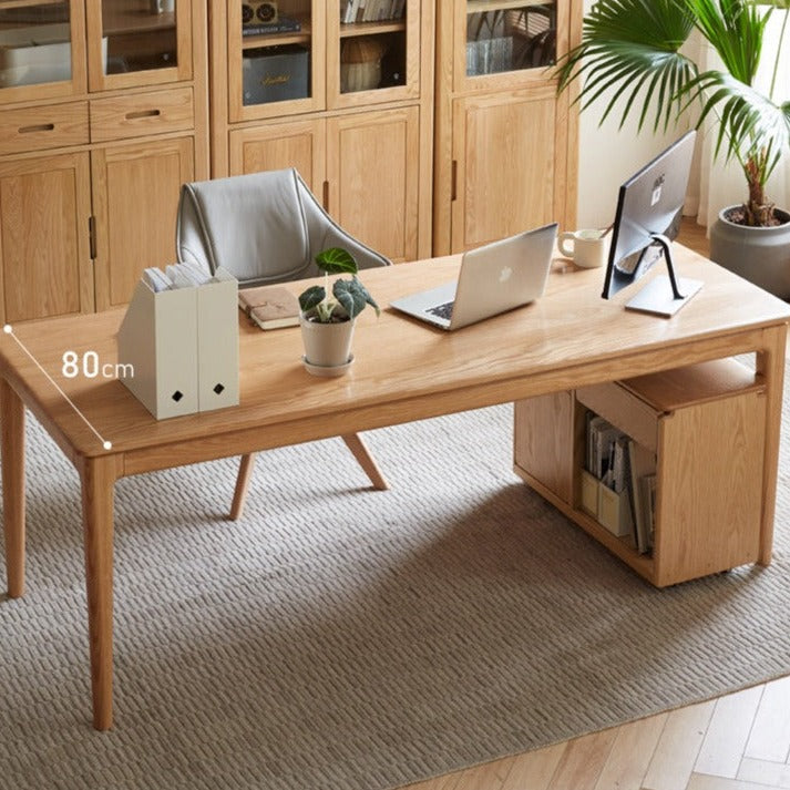 Oak solid wood Long office desk)