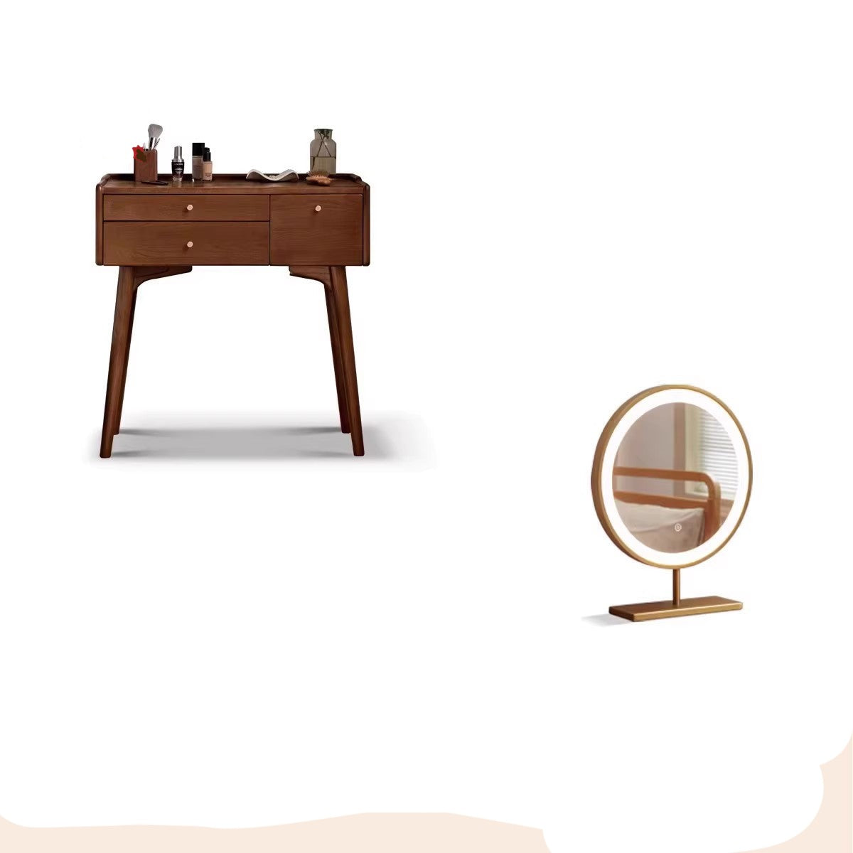 Black Walnut , Ash solid wood Dressing table: