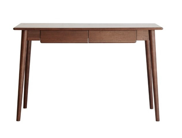 Oak solid wood Office desk spindle-shaped slanted legs: