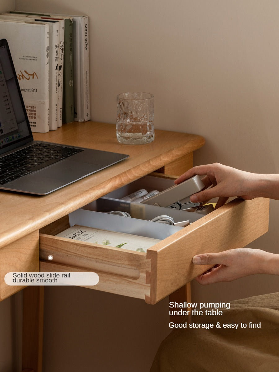 Beech solid wood small desk