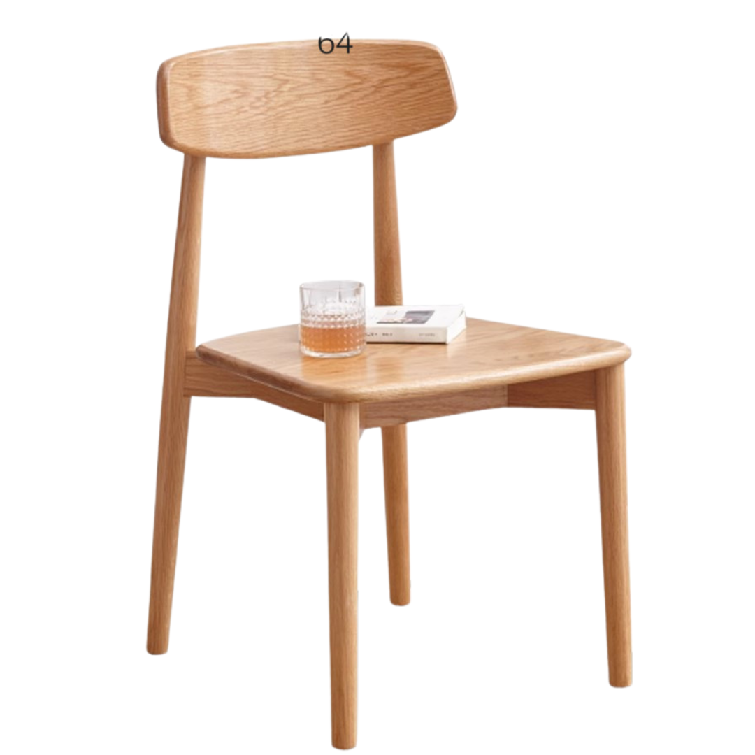 4 pcs set Ash, Oak, Beech, Black Walnut Solid wood -Dining chair: