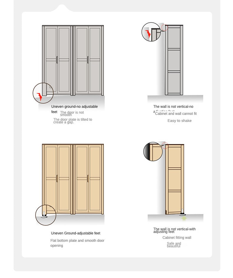 Oak solid wood Wardrobe