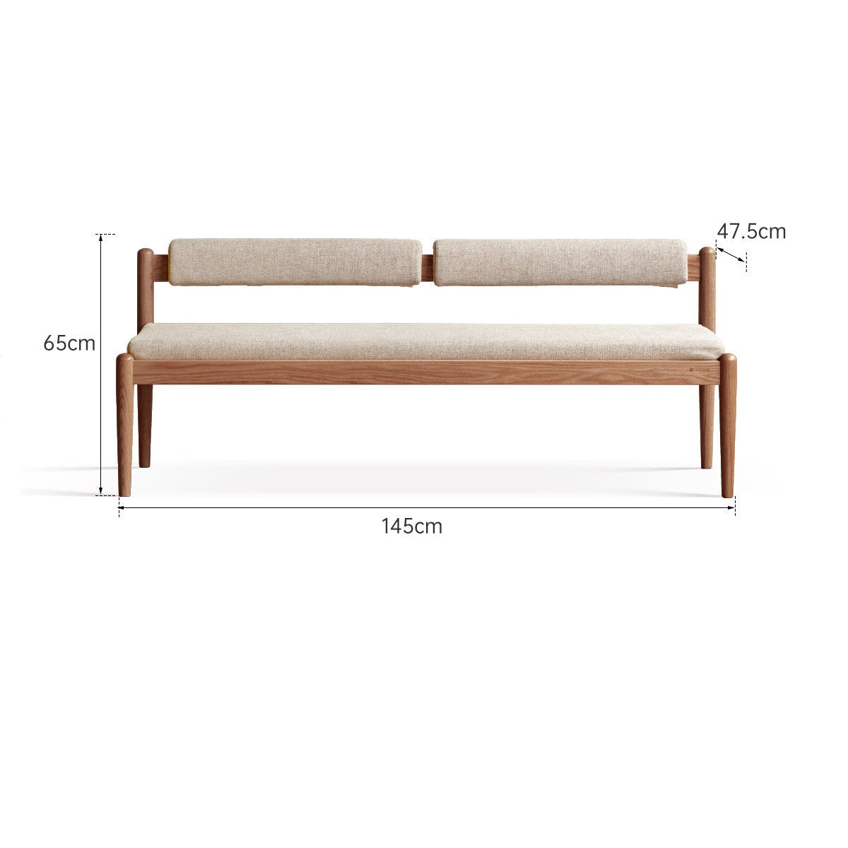 Oak solid wood Soft bench
