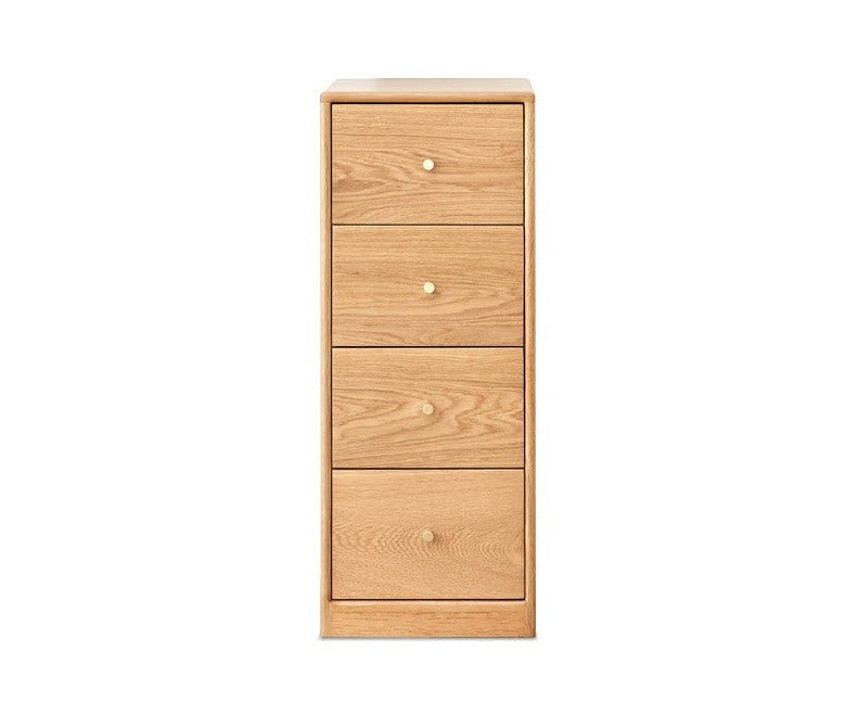 Oak, Beech solid wood side cabinet, multi-functional storage: