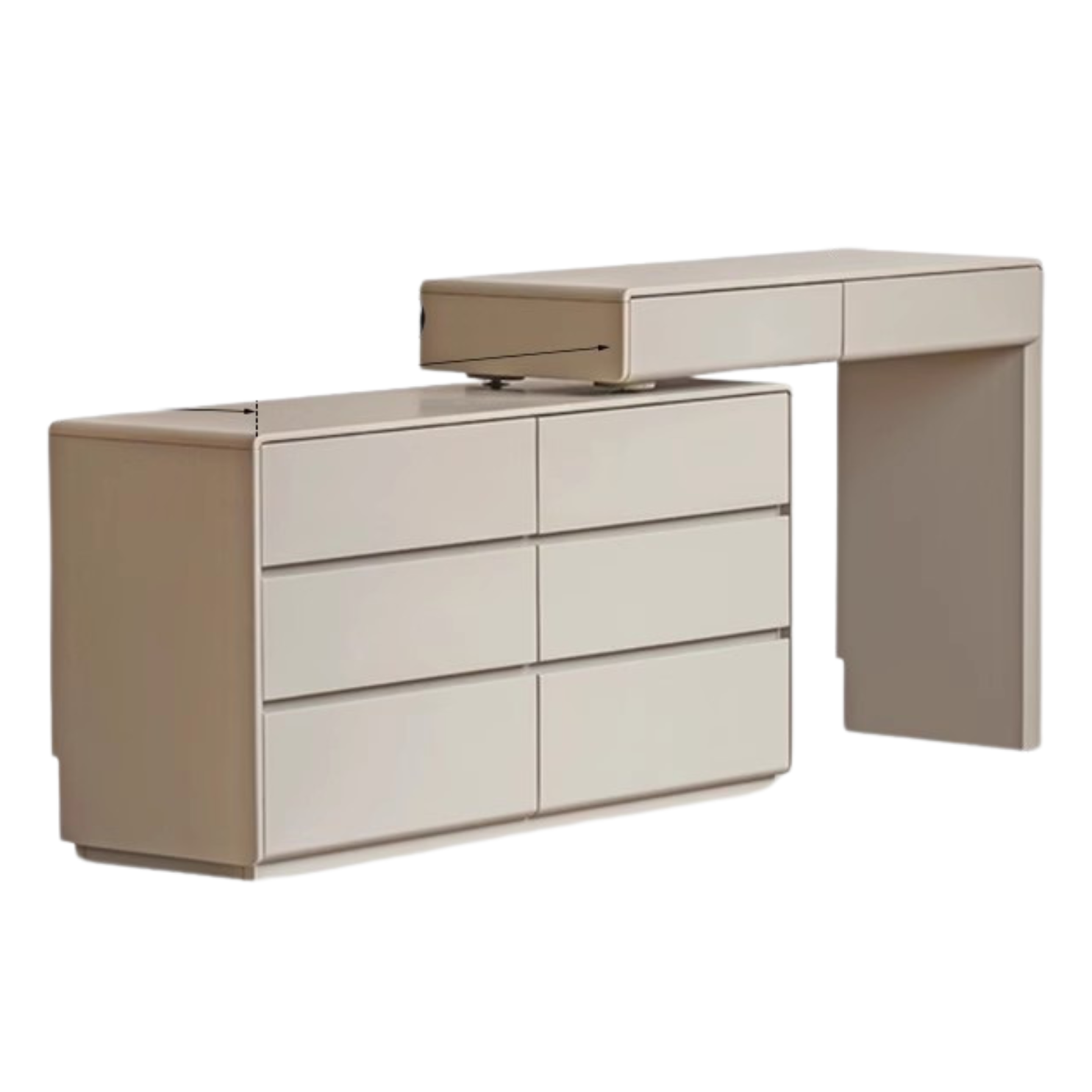 Poplar solid wood L shape Dressing table: