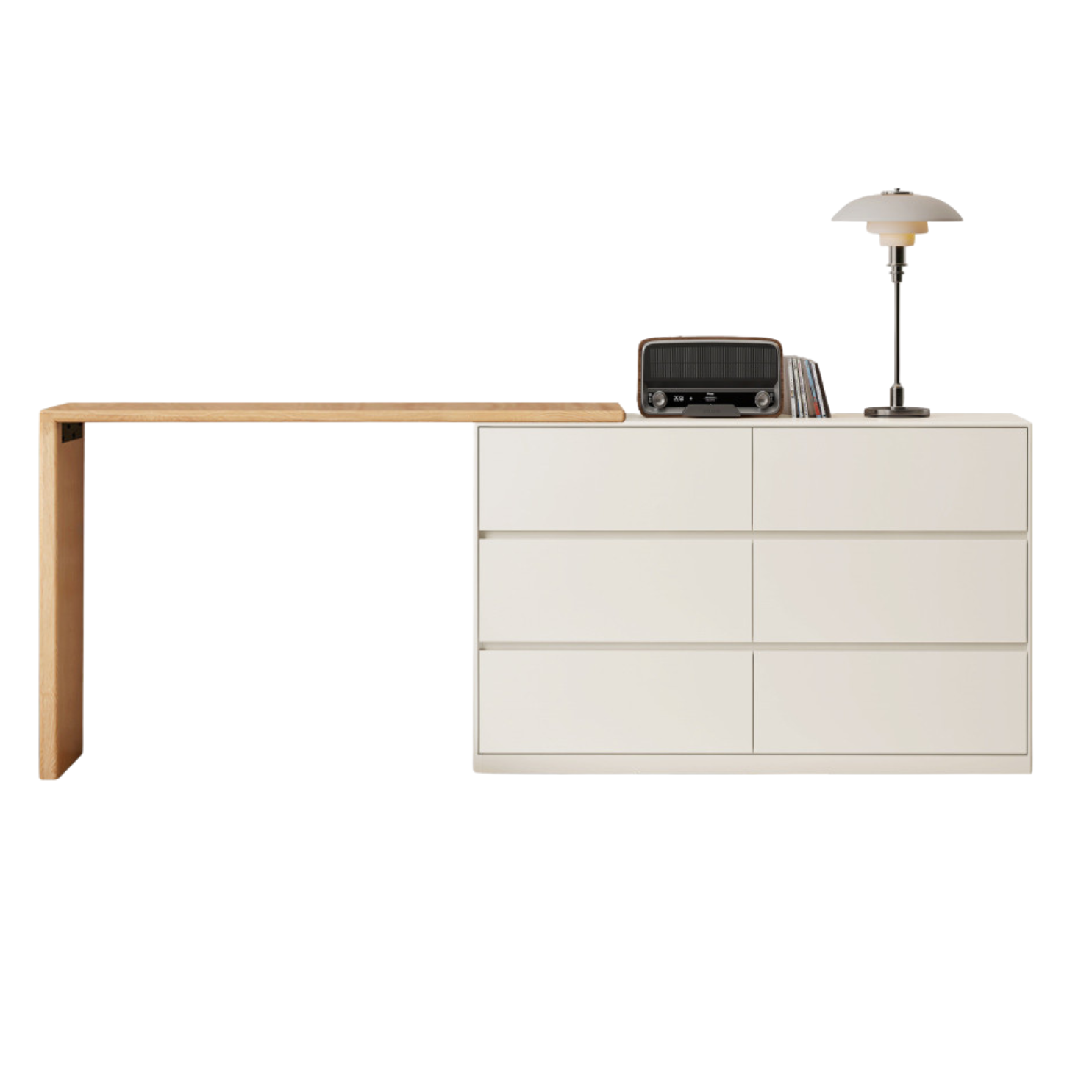 Oak solid wood Dressing table L-shaped corner: