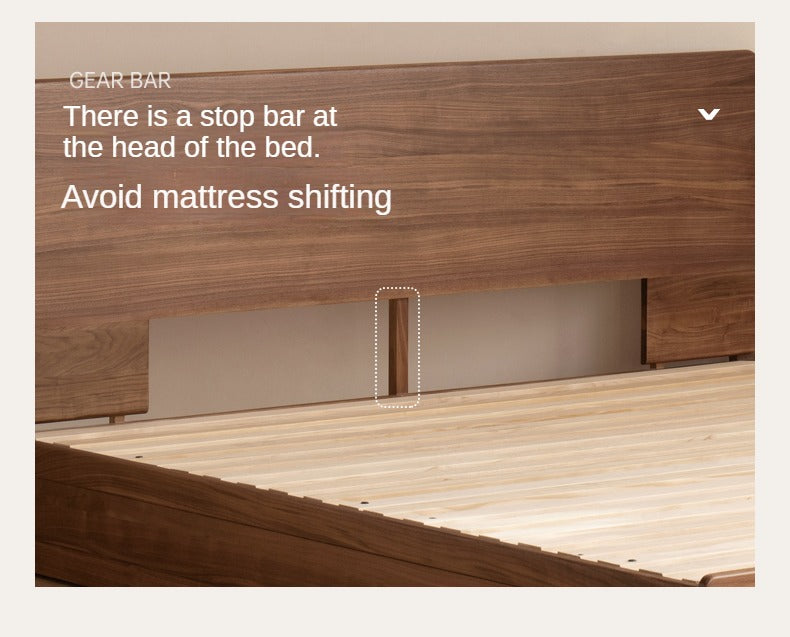 Black walnut , Oak solid wood bed box modern.