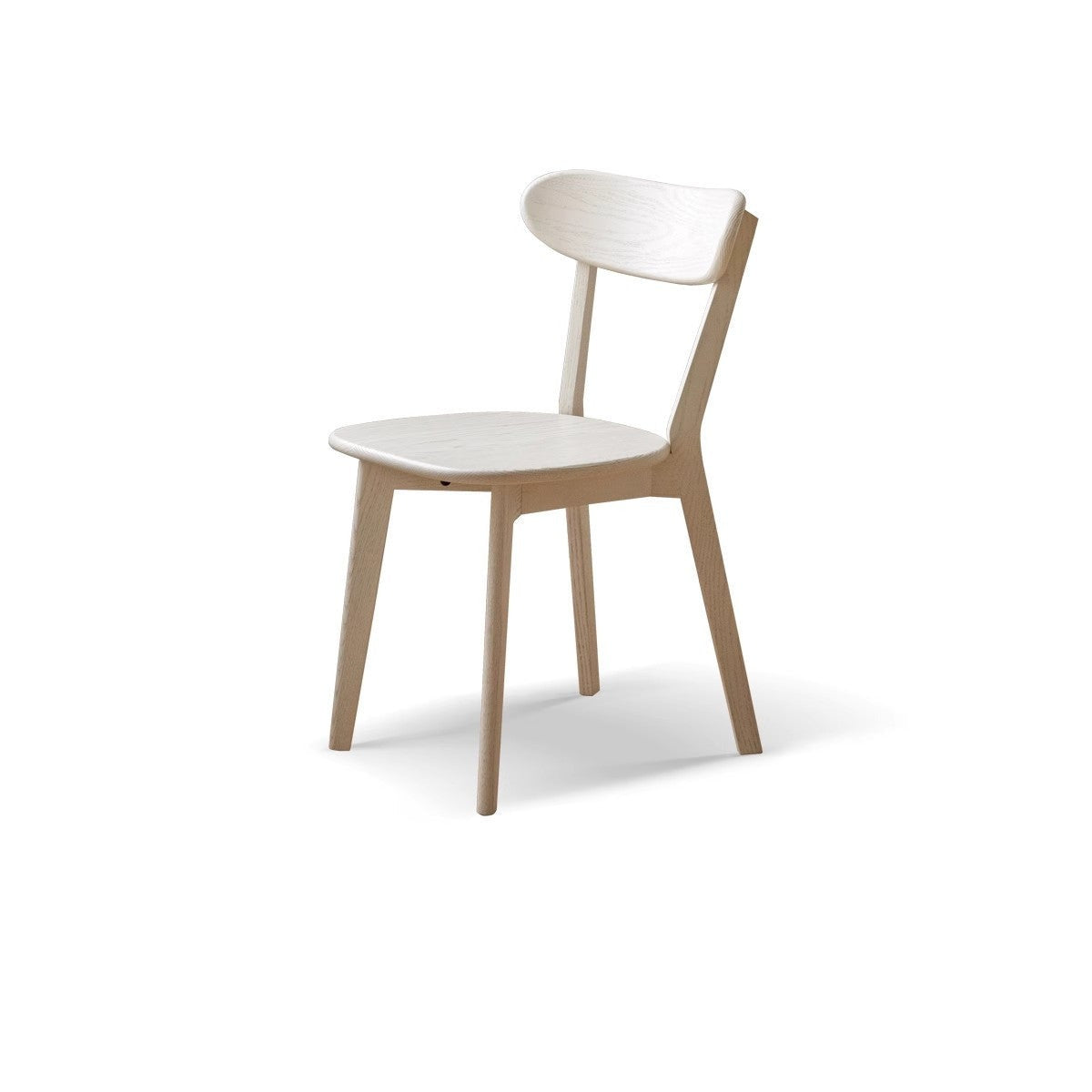Oak solid wood curved backrest dining chair: