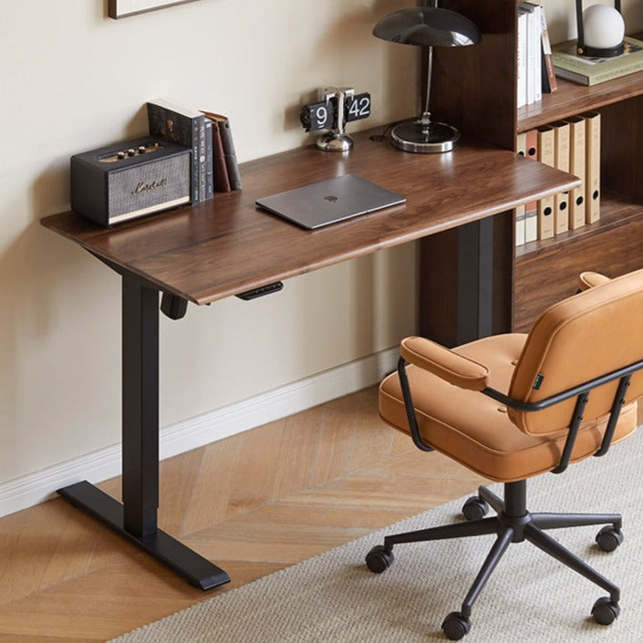 Black Walnut solid wood Electric Elevating Desk