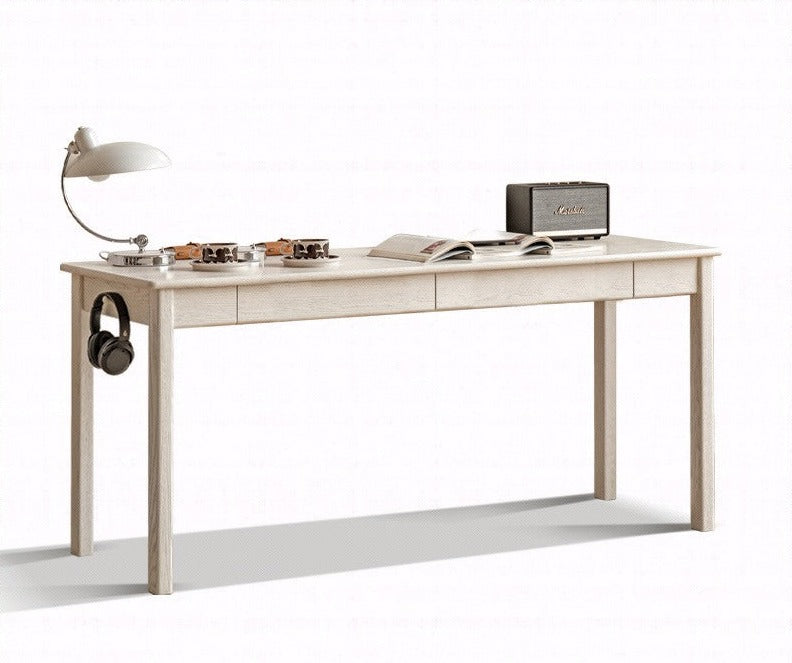 Oak solid wood Cream style Office desk