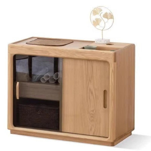 Ash,Oak solid wood Tea making side cabinet, side table: