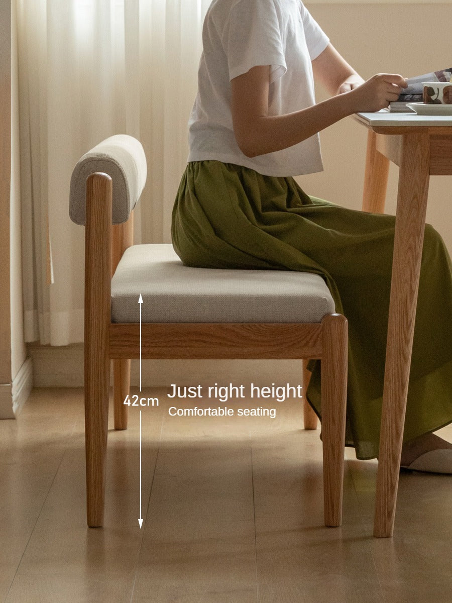 Oak solid wood Soft bench