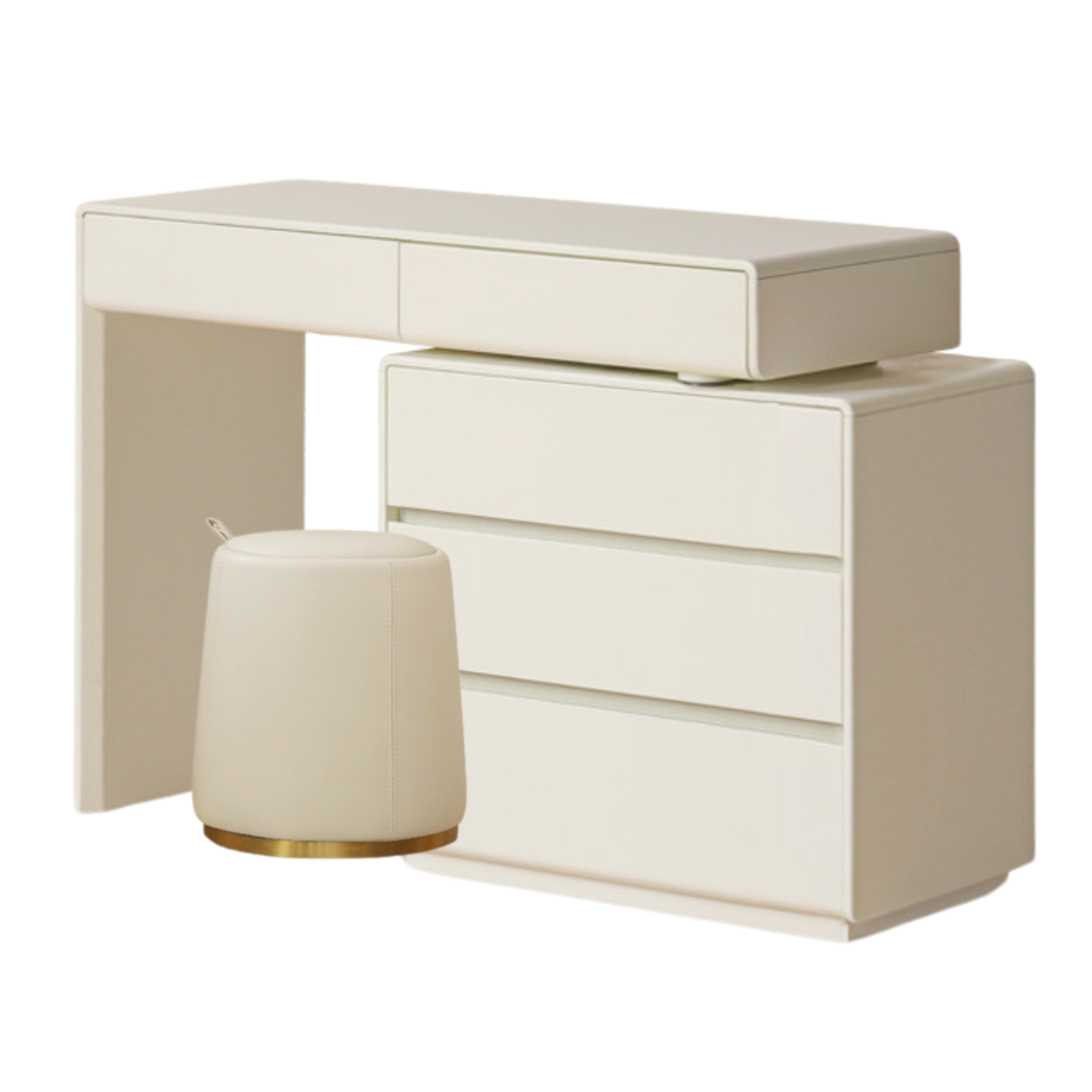 Poplar solid wood L shape Dressing table: