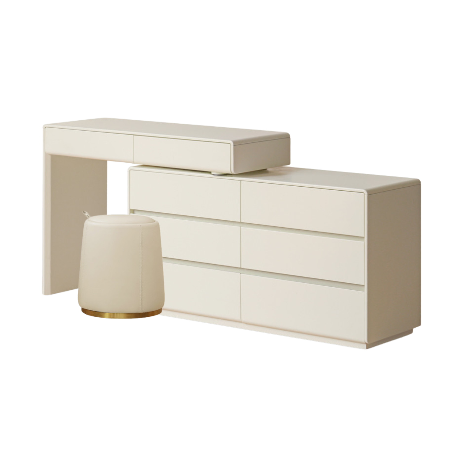 Poplar solid wood L shape Dressing table: