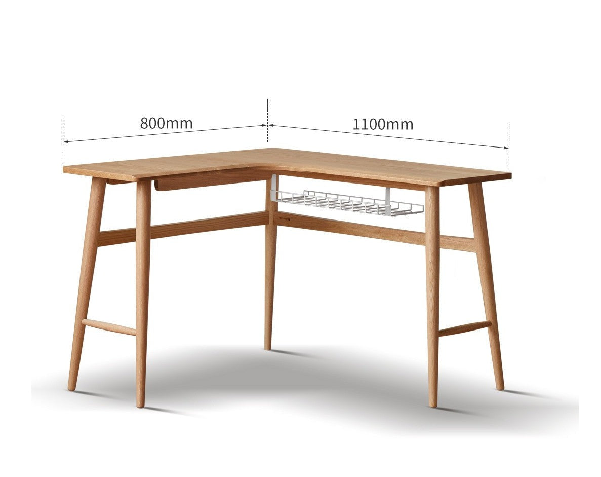 Oak solid wood corner table study office desk