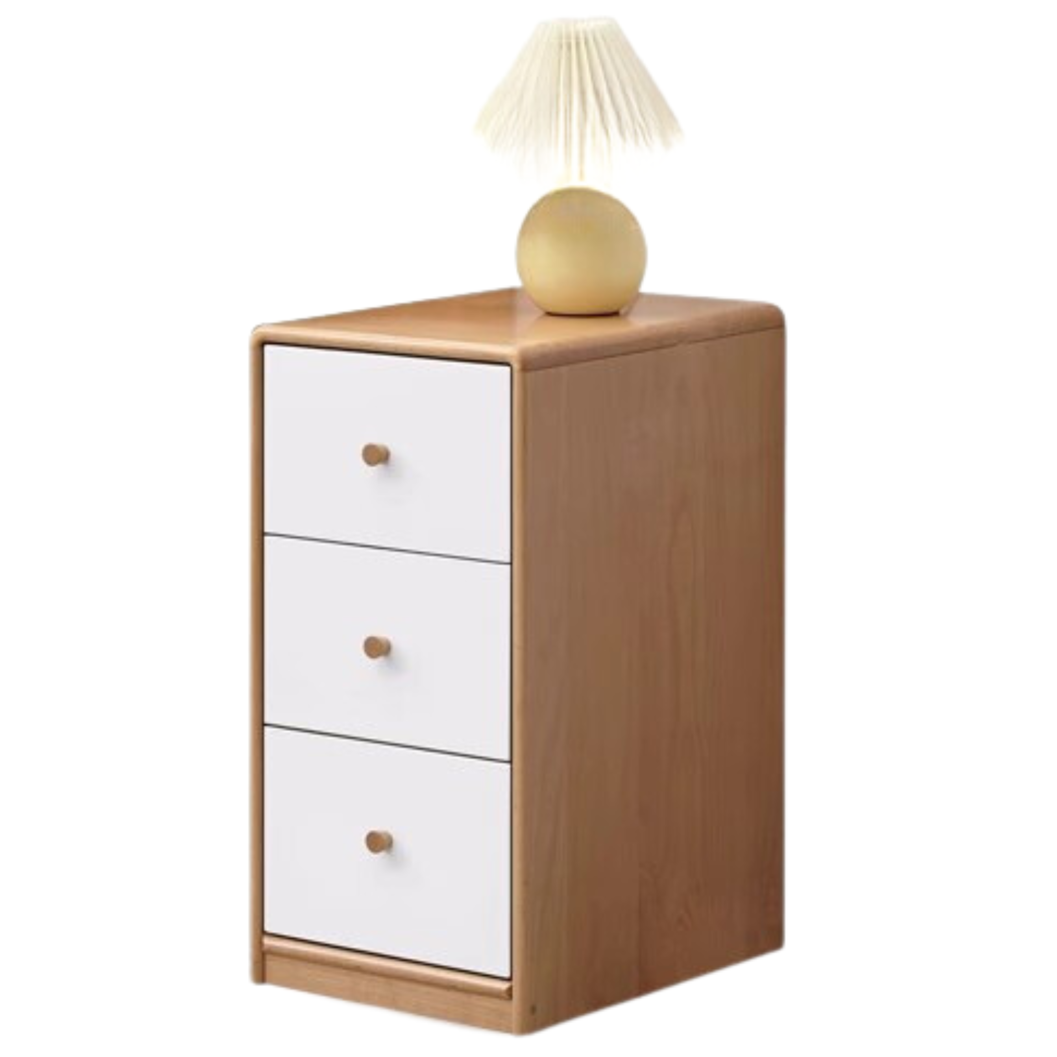 Oak, Beech solid wood side cabinet, multi-functional storage: