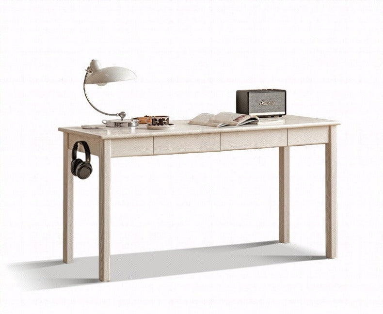Oak solid wood Cream style Office desk