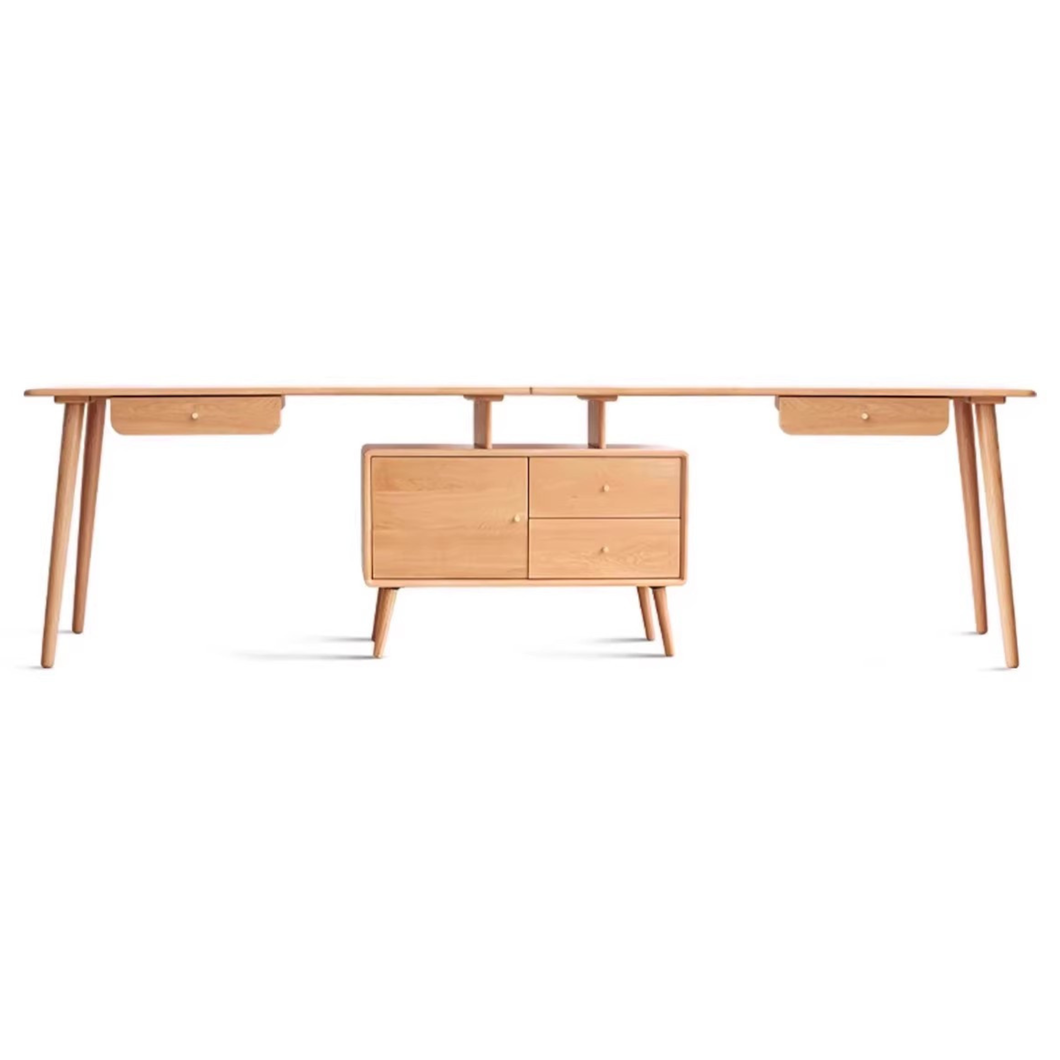 Oak solid wood Telescopic office desk )