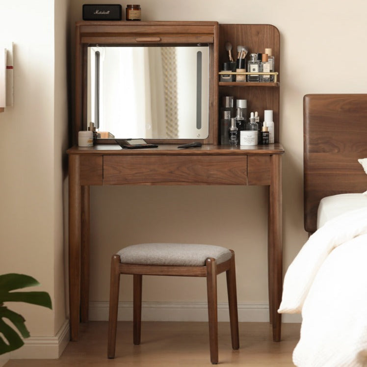 Black Walnut Solid Wood Makeup Table Modern Minimalist: