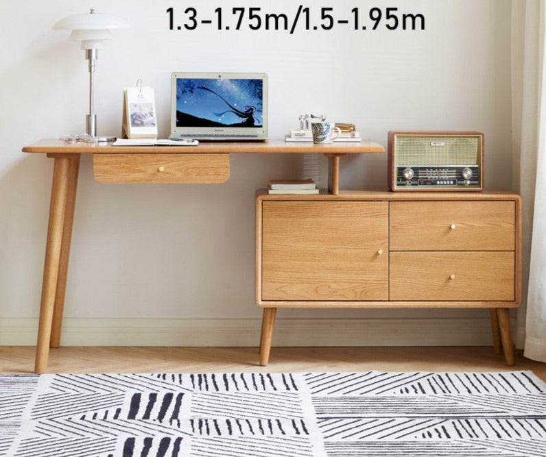 Oak solid wood Telescopic office desk )