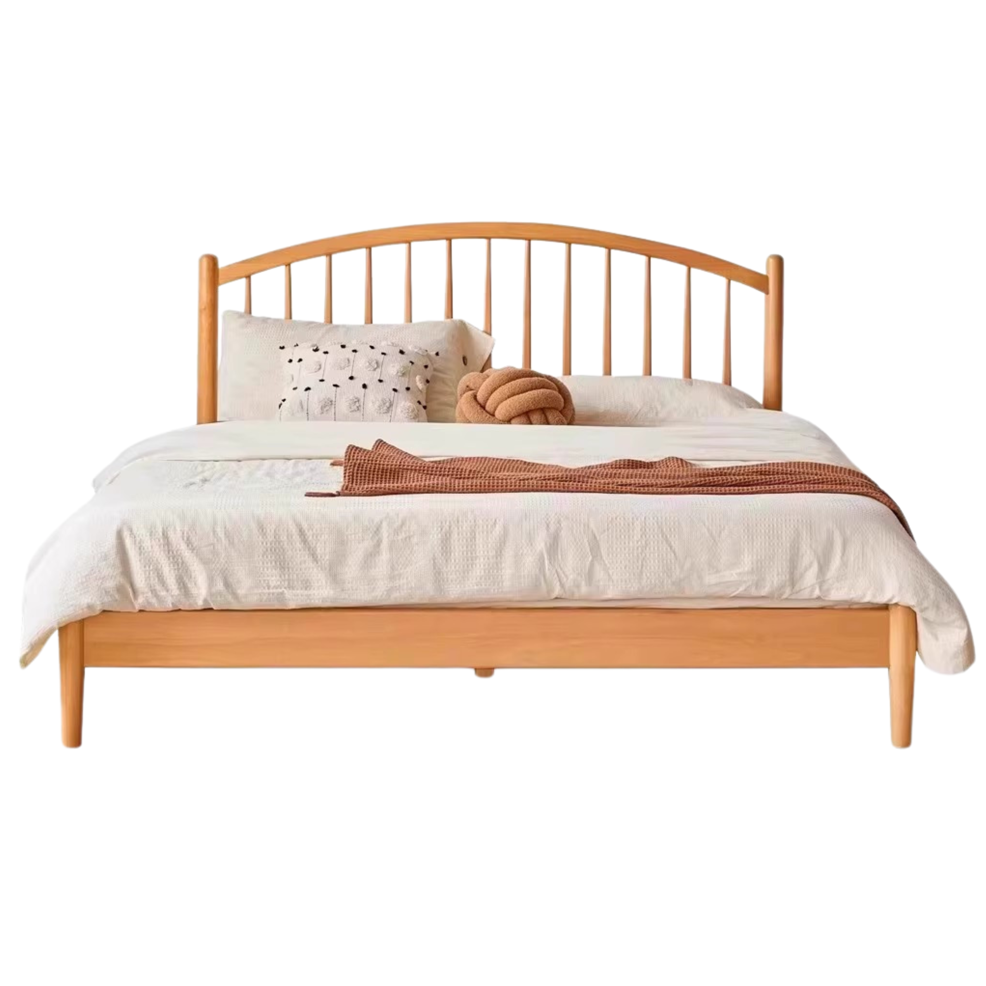 European Beech, Poplar solid wood Bed.
