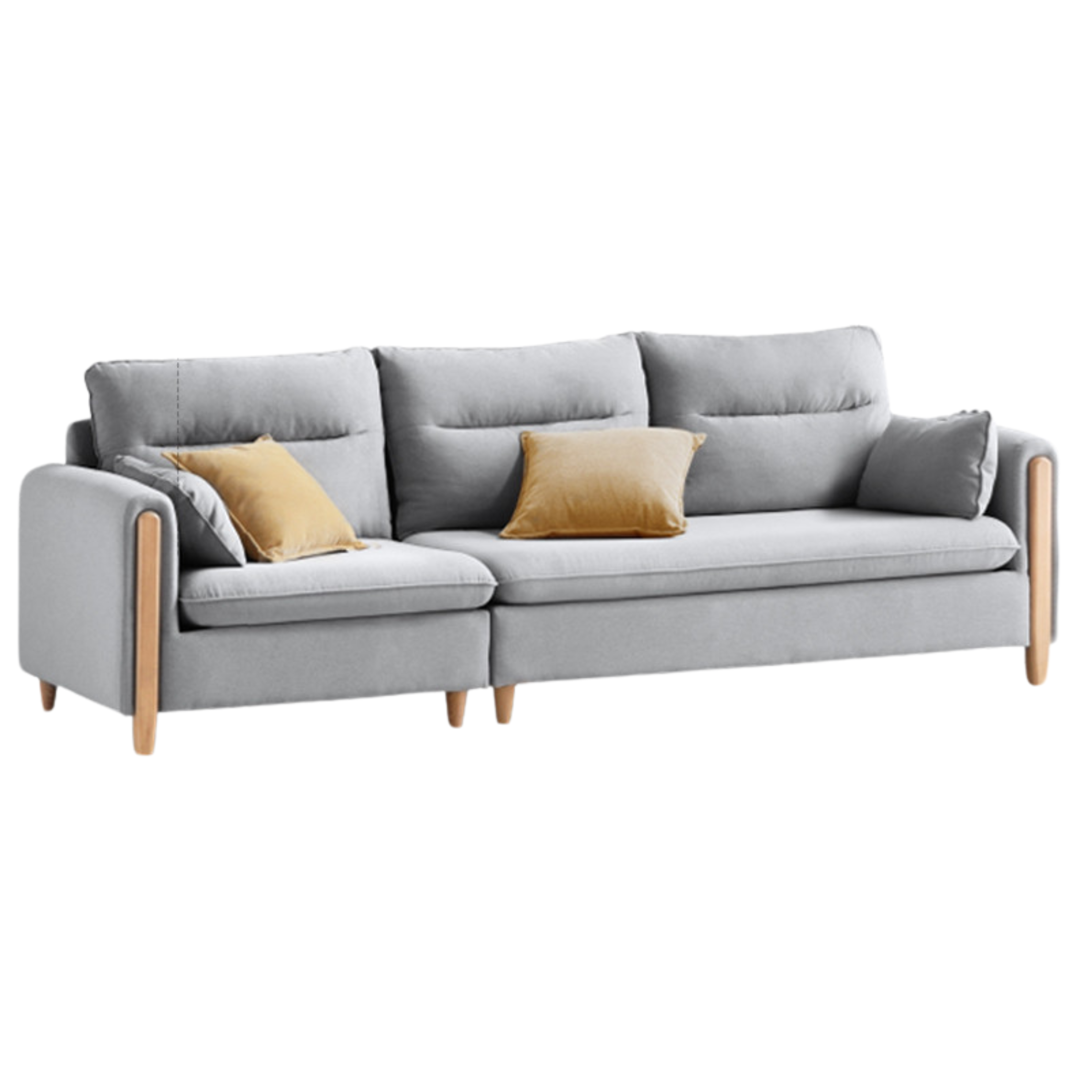 Luxury fabric sofa oak solid wood)