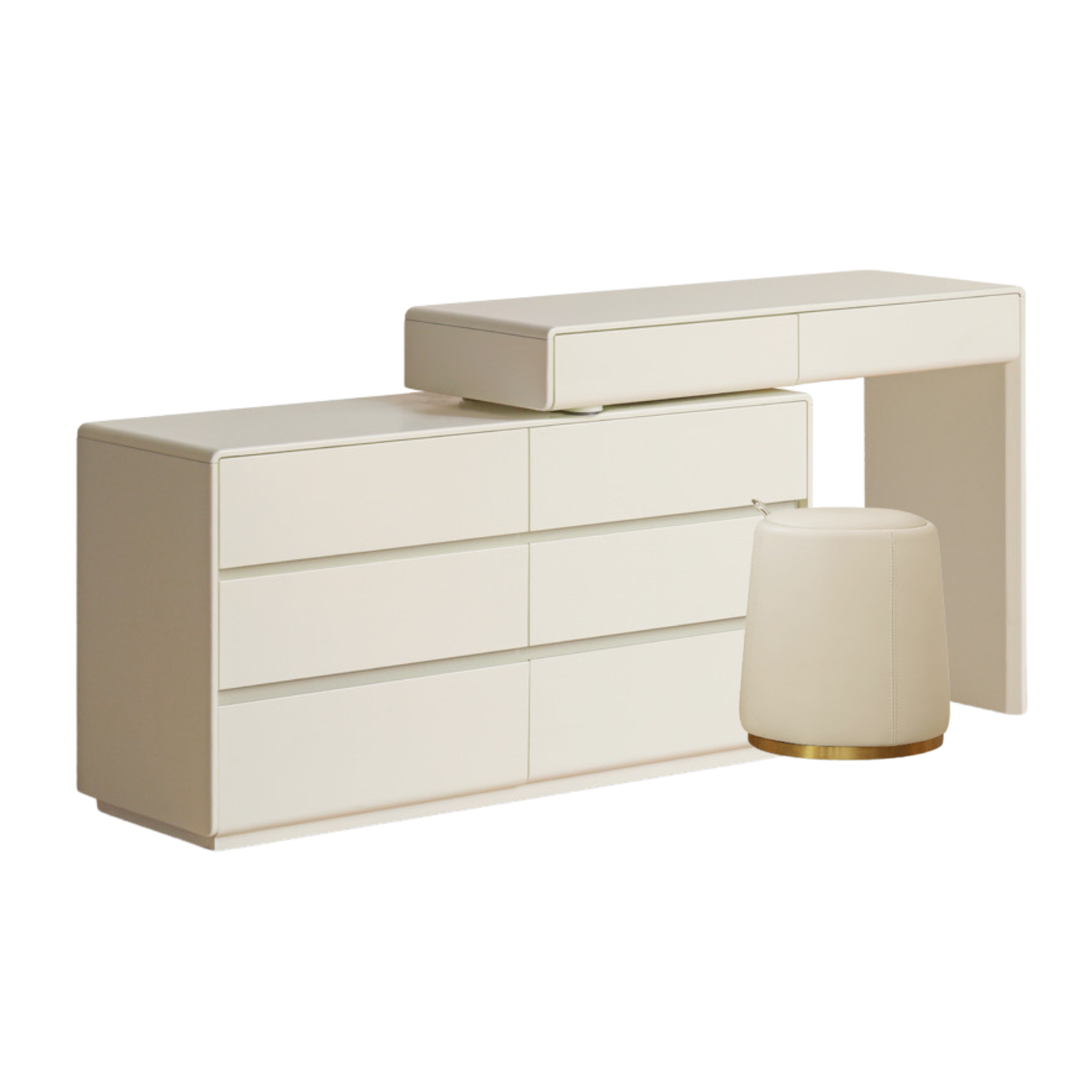 Poplar solid wood L shape Dressing table: