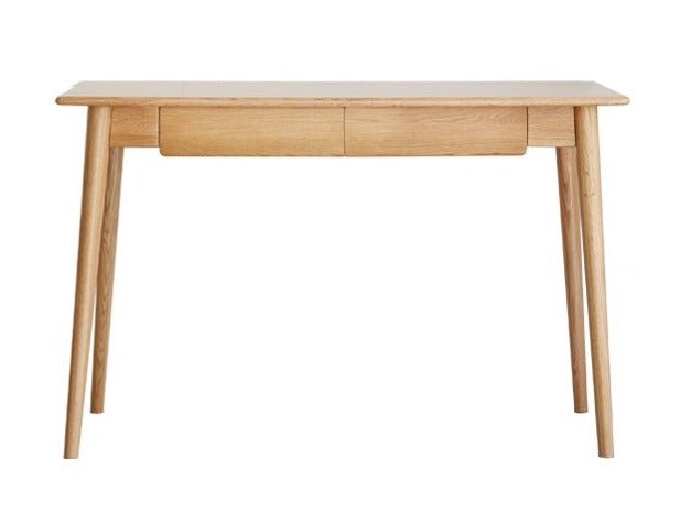 Oak solid wood Office desk spindle-shaped slanted legs: