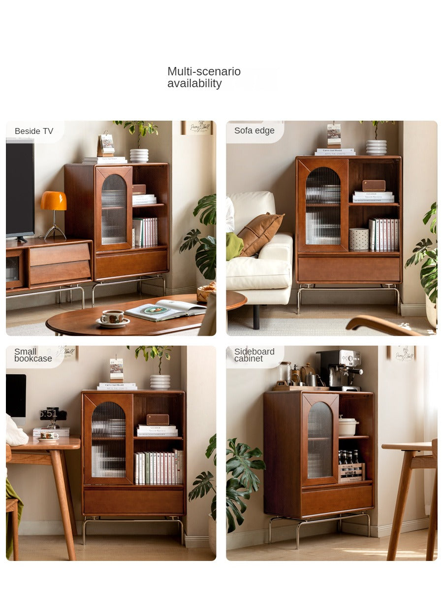 Poplar solid wood Side cabinet-