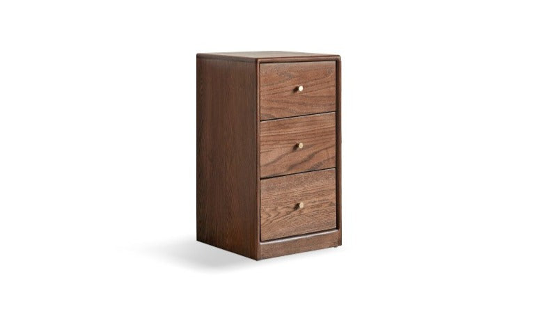 Oak, Beech solid wood side cabinet, multi-functional storage: