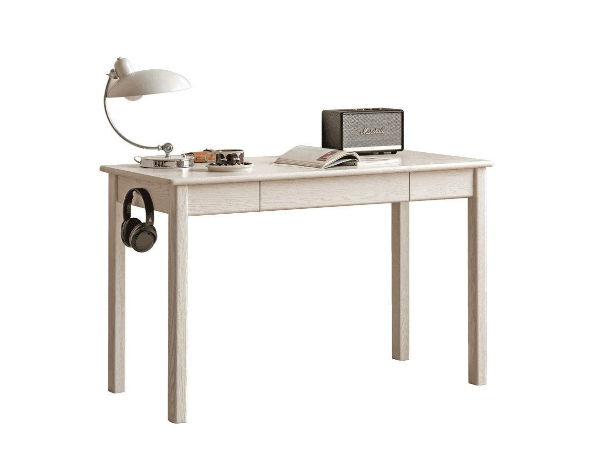 Oak solid wood Cream style Office desk