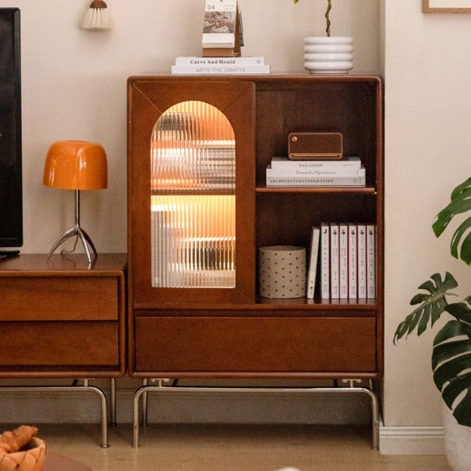 Poplar solid wood Side cabinet-